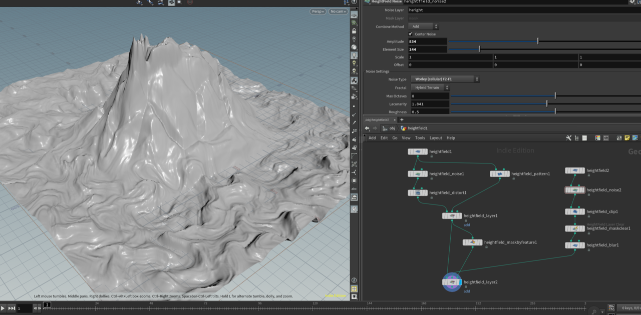 【Houdini】HeightFieldの基本的なところ｜双葉レイ｜note