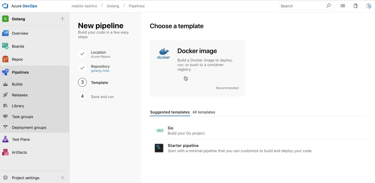1rep - 3分でできるAzure DevOps Azure Pipelines編 ~ #CICD - Qiita